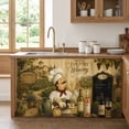 Chef Cabinet Curtains 28" W x 51" L, Wine Bottles Grapes Cheese Rustic ...