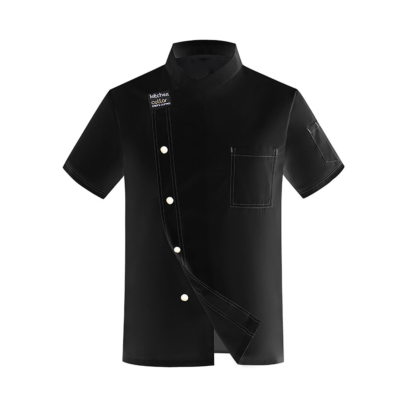 Chef Coat Lightweight Chef Jackets Unisex Chef Jacket Breathable Button ...