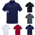 Chef Coat Men Casual Short Sleeve Comfy Button Closure Chef Unisex ...