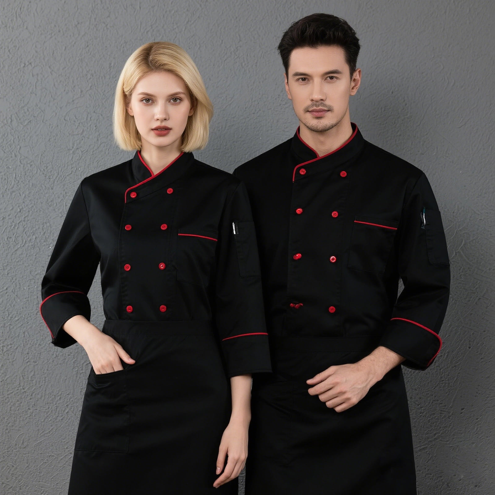 Chef Coat Men Women Button Closure Kitchen,Restaurant,Hotel Long Sleeve ...