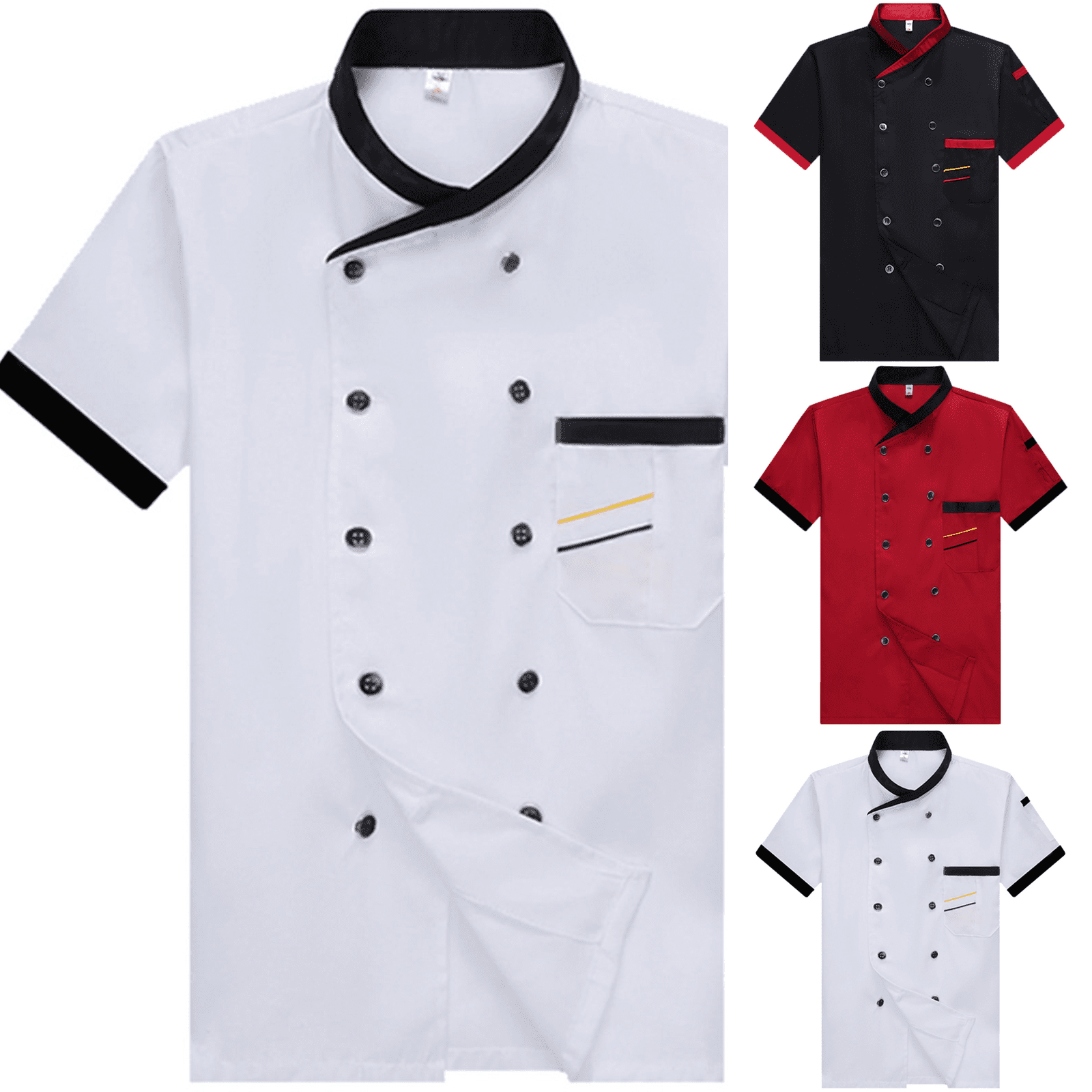 Chef Coat Stretch Lightweight Chef Jacket Soft Black Chef Coat Men ...