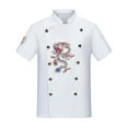 Chef Coat Unisex Chef Jacket Breathable Short Sleeve Hotel Restaurant ...