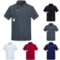 Chef Coat for Men Casual Short Sleeve Comfy Button Closure Chef Unisex ...