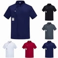 Chef Coat for Men Casual Short Sleeve Comfy Button Closure Chef Unisex ...