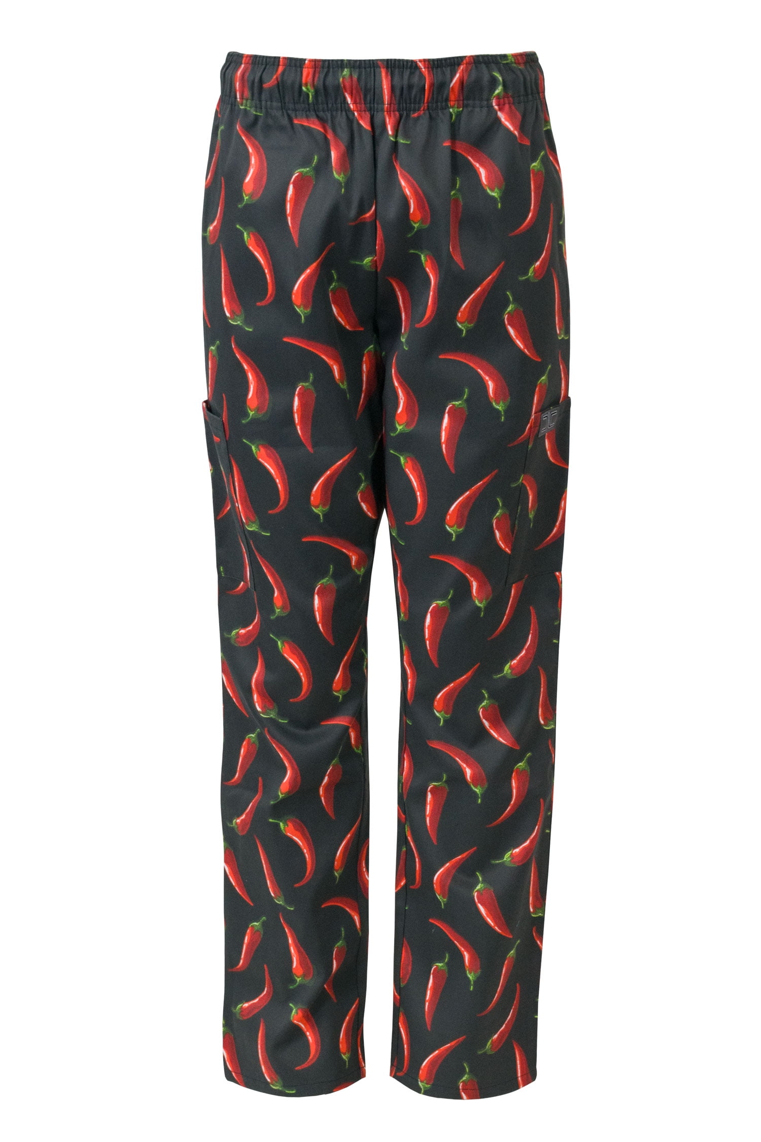 Chef Code Baggy Chef Pants with Cargo Pockets, Elastic Waist, Chili Peppers, XX-Large - Walmart.com