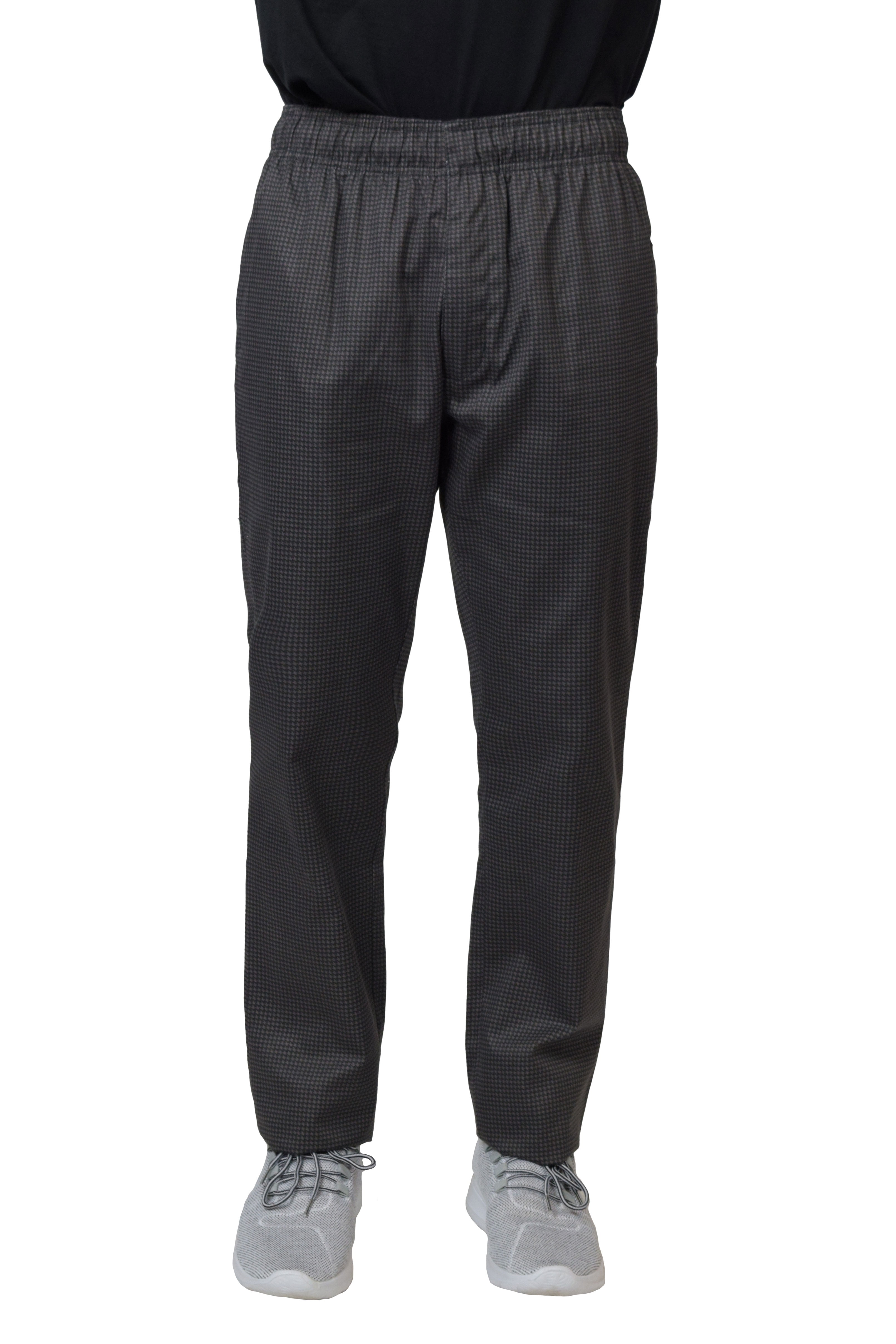 Chef Code Modern Fit Chef Pants with Zipper Fly, Houndstooth Charcoal ...