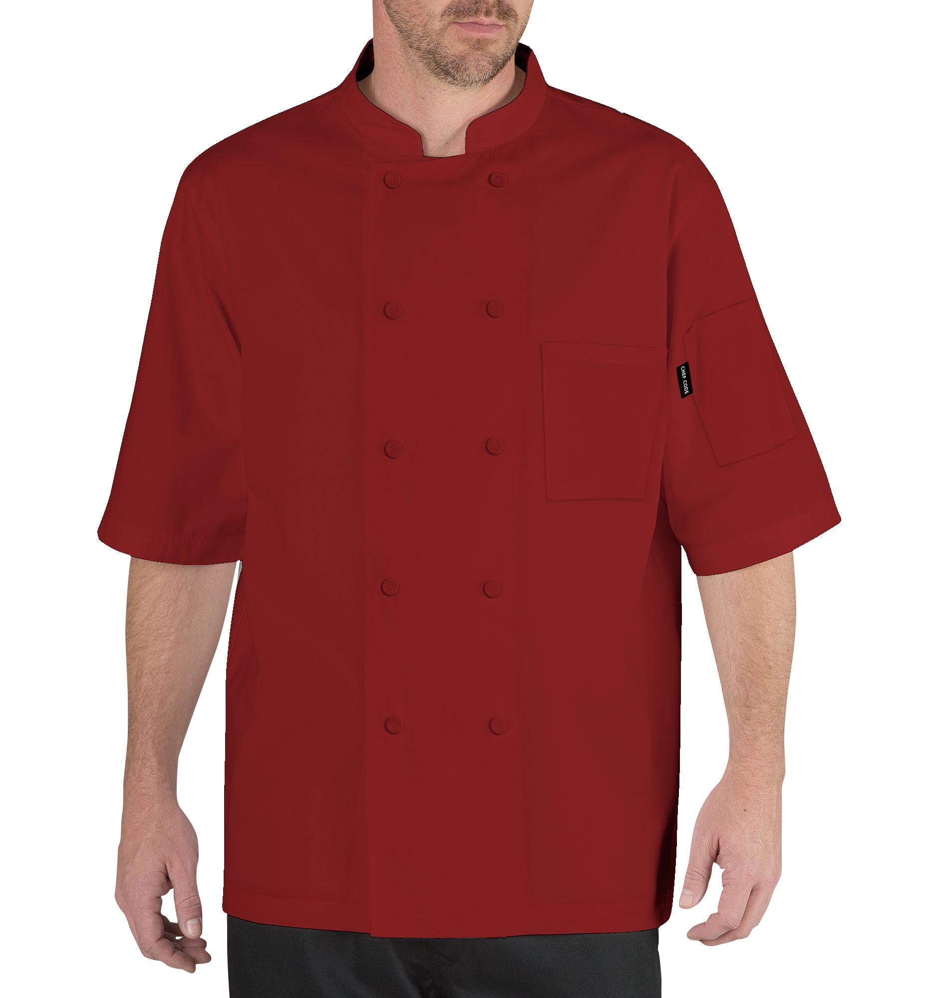 Chef Code Cool Breeze Chef Coat with Short-Sleeves and Mesh Vent Inlay ...