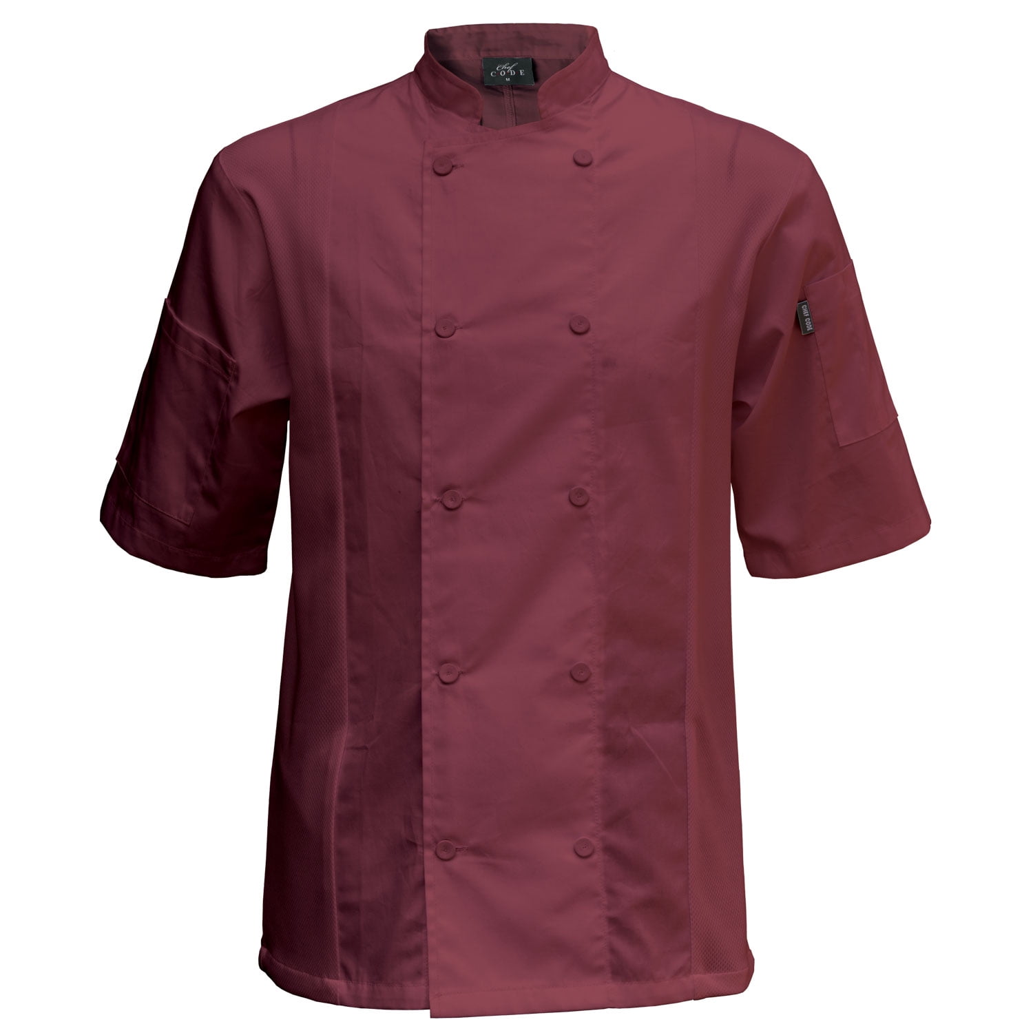 Chef Code Cool Breeze Side Vent Chef Coat, Burgundy, XS - Walmart.com