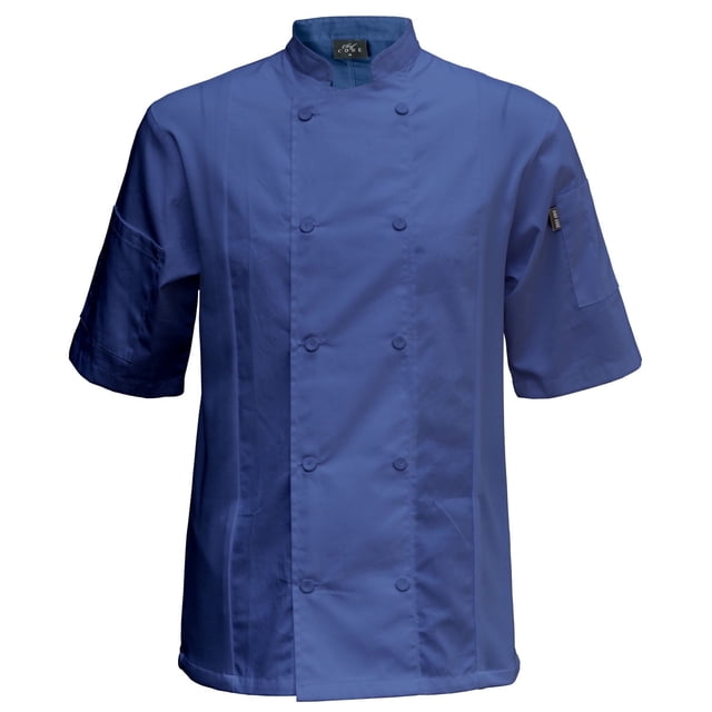 Chef Code Cool Breeze Side Vent Chef Coat, Royal, M - Walmart Business ...