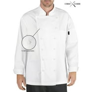 Red Kap Eight Pearl Button Chef Coat with Thermometer Pocket - Walmart.com