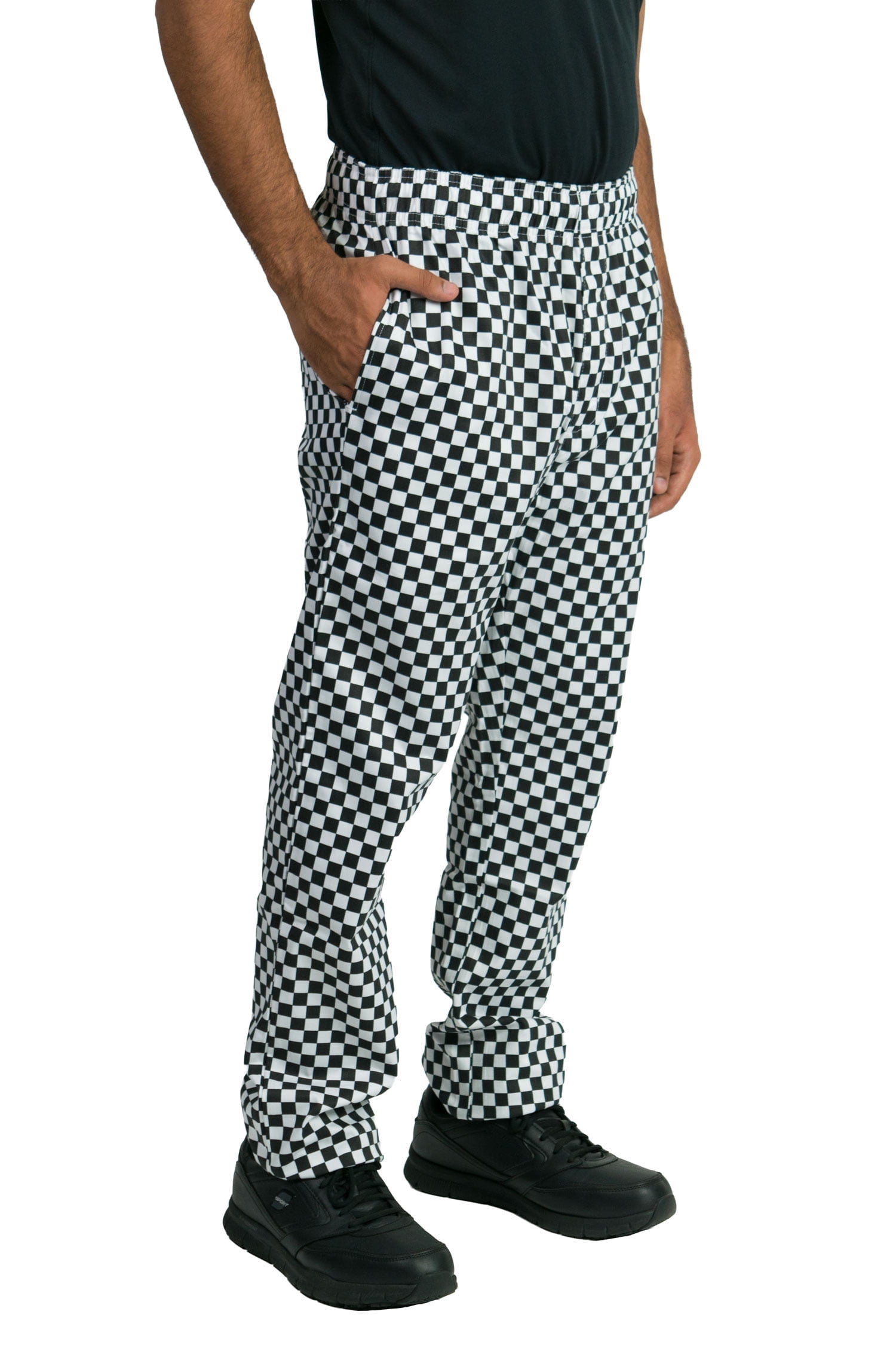 Chef Code Men's Modern Fit Chef Pants, Checkered White - Walmart.com