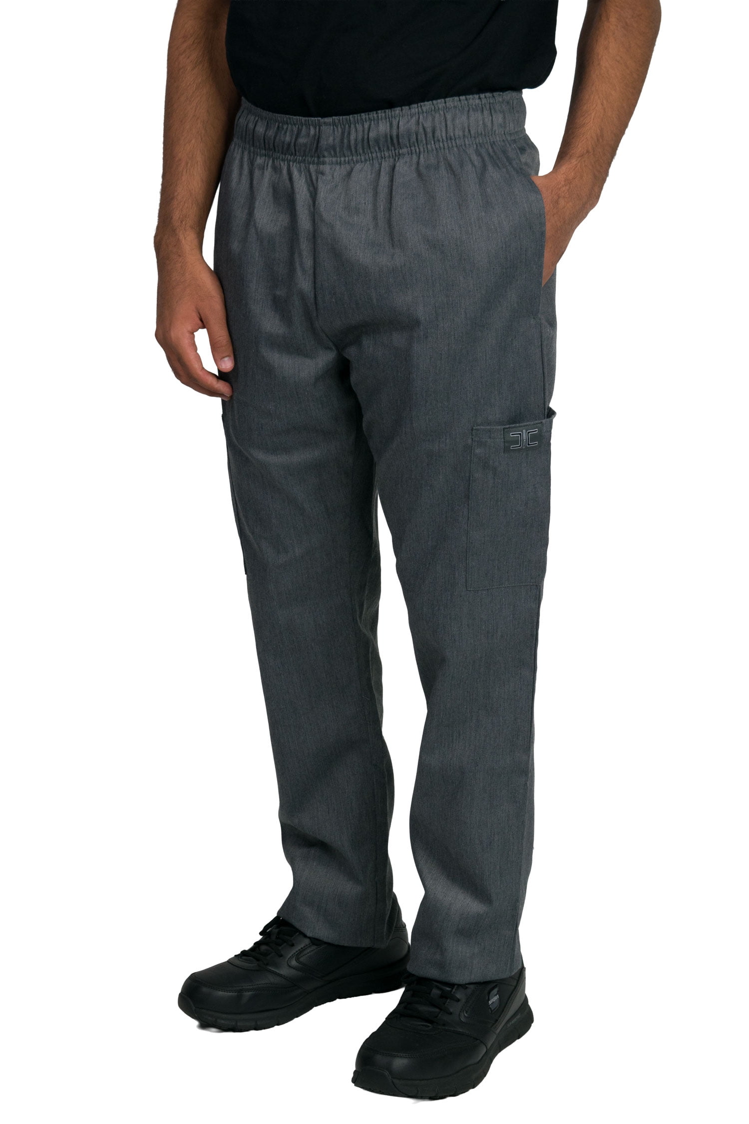 Chef Code Modern Fit Unisex Cargo Chef Pants, Elastic Waist, Charcoal ...