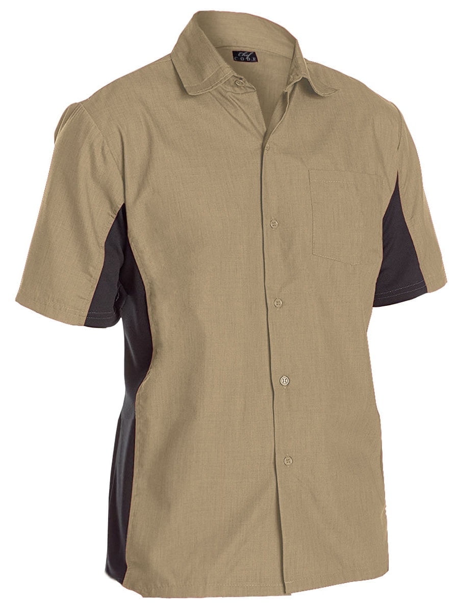 Chef Code Utility Work Shirt with Button Front and Vent Side Panels ...