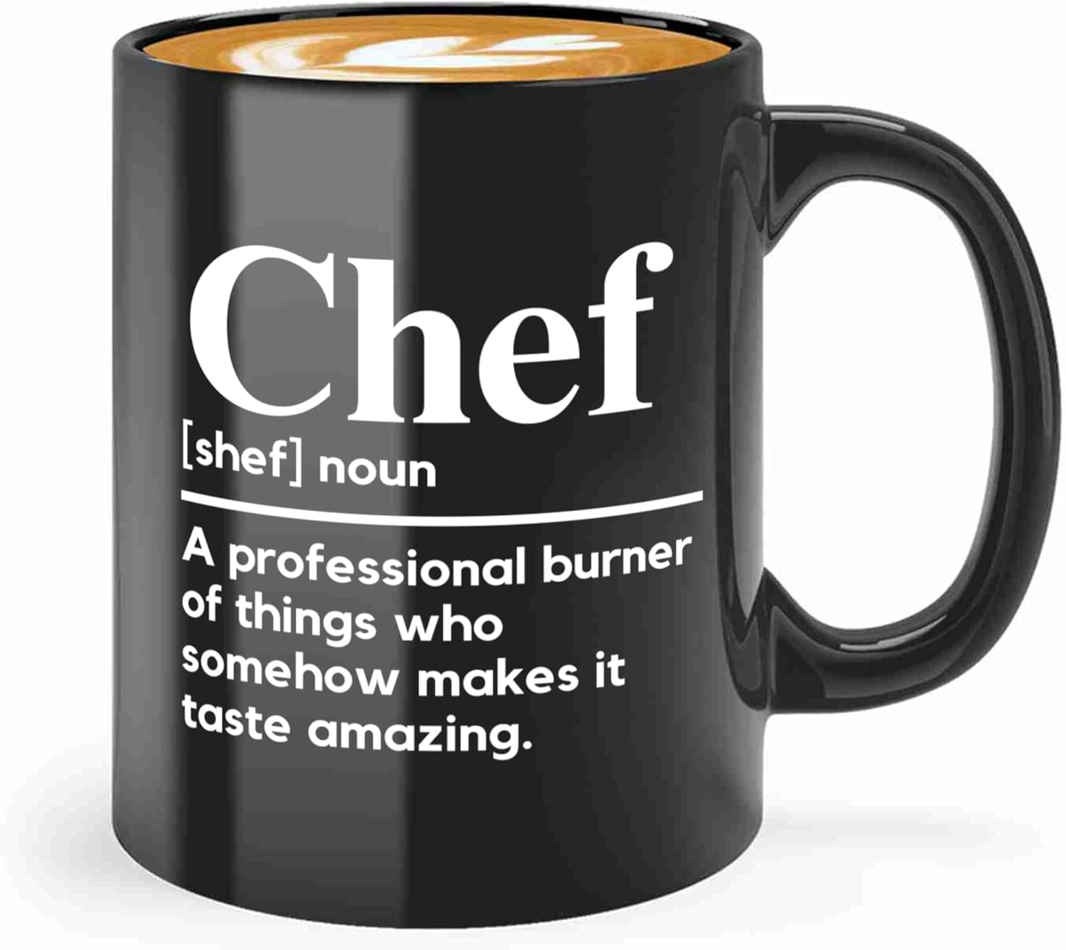 Chef Coffee Mug 11oz Black -A professional burner chef - Sous Gourmet ...