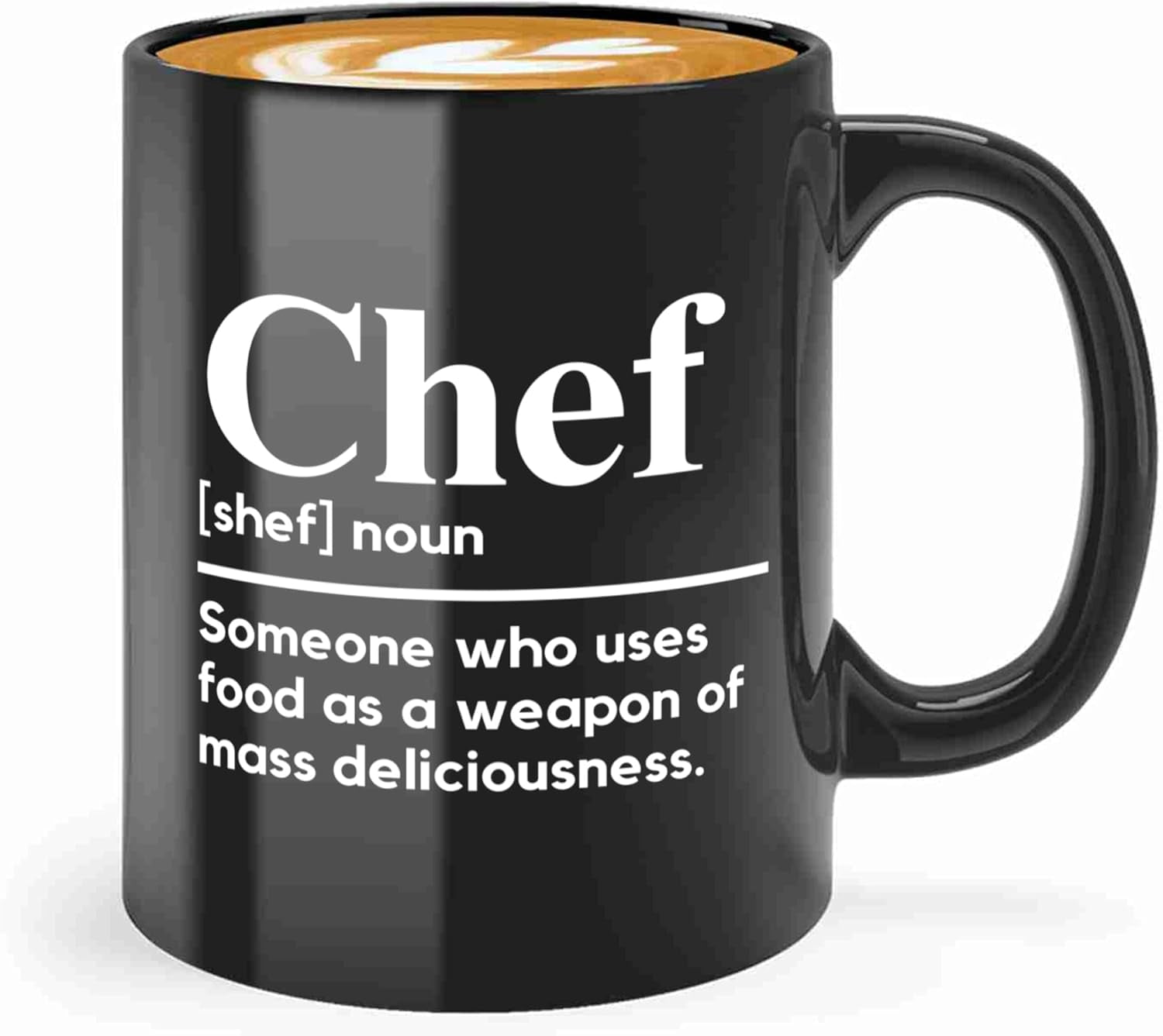 Chef Coffee Mug 11oz Black -Weapon of mass deliciousness - Sous Gourmet ...