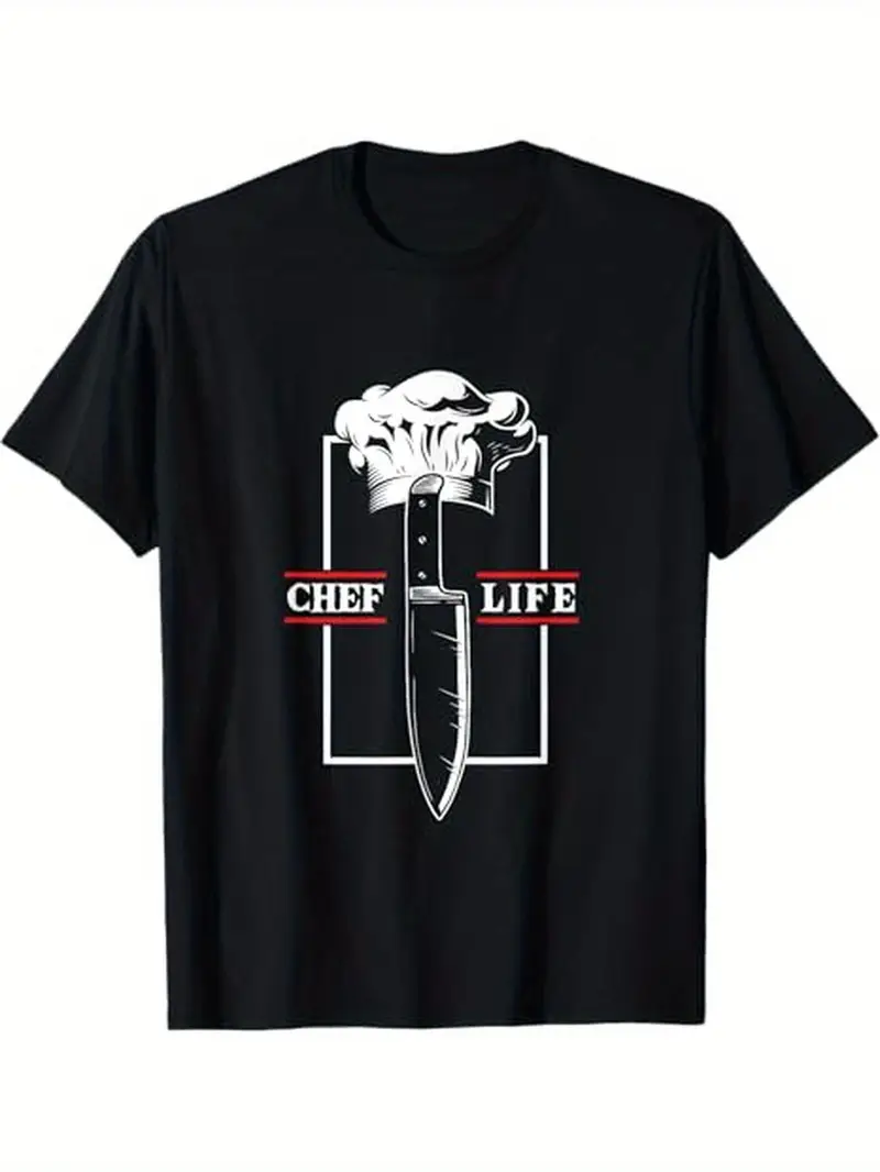 Chef Cook Life Knife Restaurant Cooking Food Culinary Grill T-Shirt ...