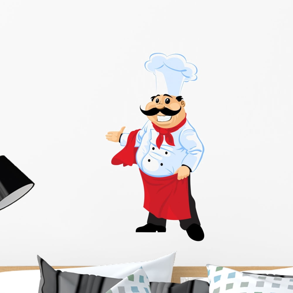 Chef Cook Wall Decal by Wallmonkeys Peel and Stick Graphic (24 in H x ...