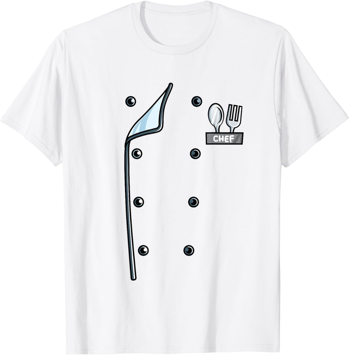 Chef Costume Coat Uniform Funny Cook Jacket for Cooking T-Shirt ...