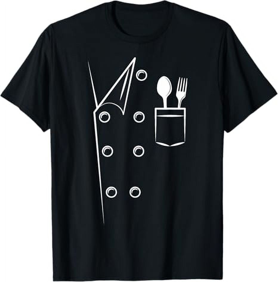 Chef Costume Spoon Fork Culinary Kitchen Chief Cook Cuisine T-Shirt ...