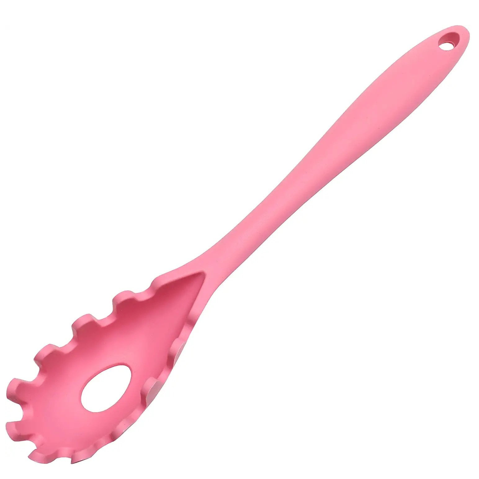 Chef Craft 11.5" Premium Heat Resistant Silicone Spaghetti Server / Pasta Fork - Pink - Walmart.com