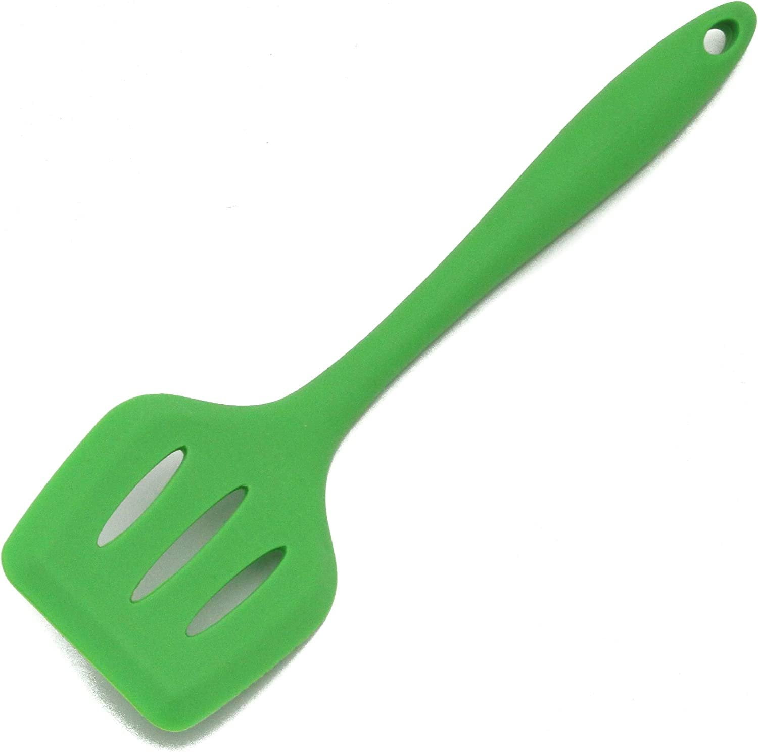 Chef Craft 12" Premium Heat Resistant Silicone Slotted Turner Spatula ...