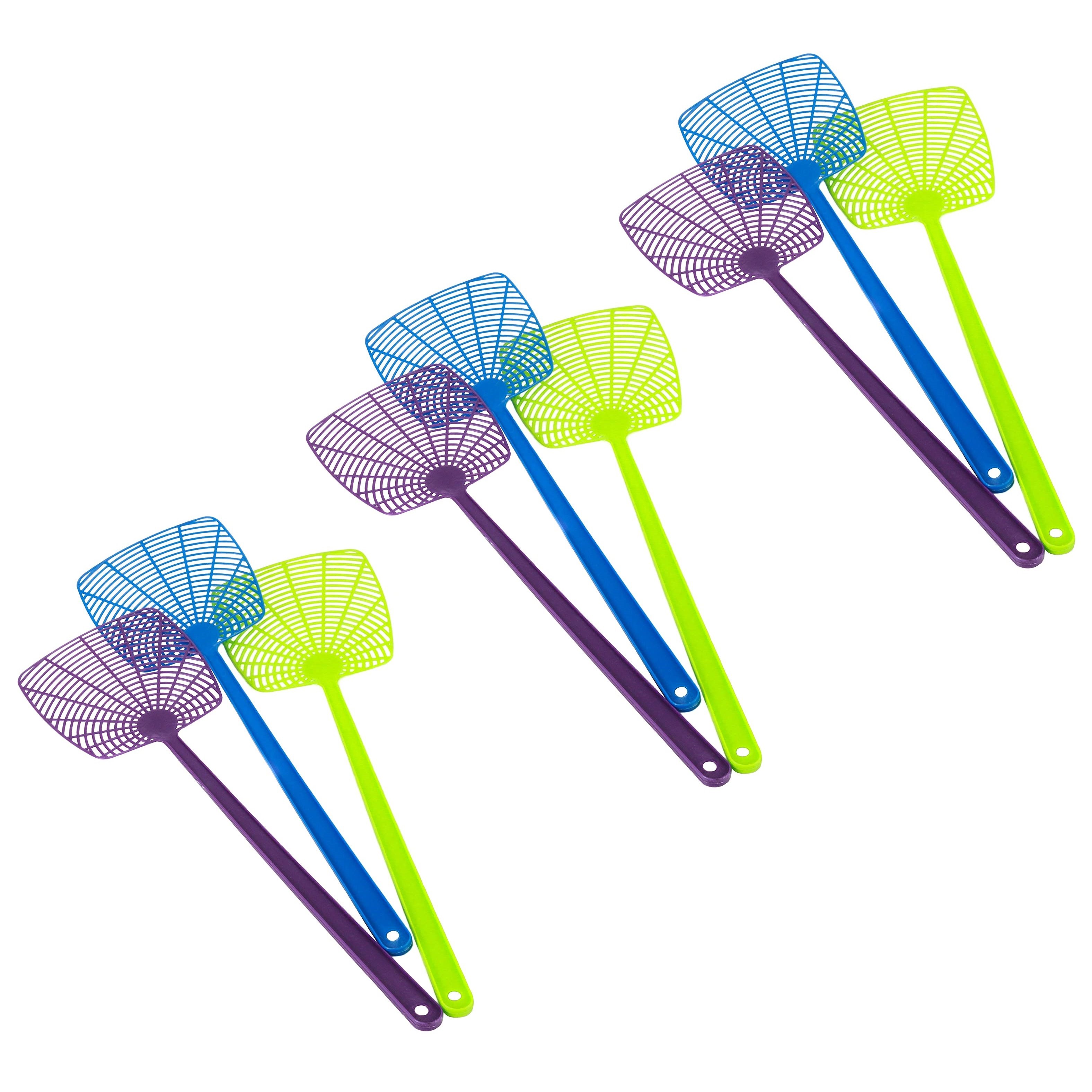 Chef Craft 18" Light Plastic Fly Swatter 3pc Set with Hanging Hole 3 ...