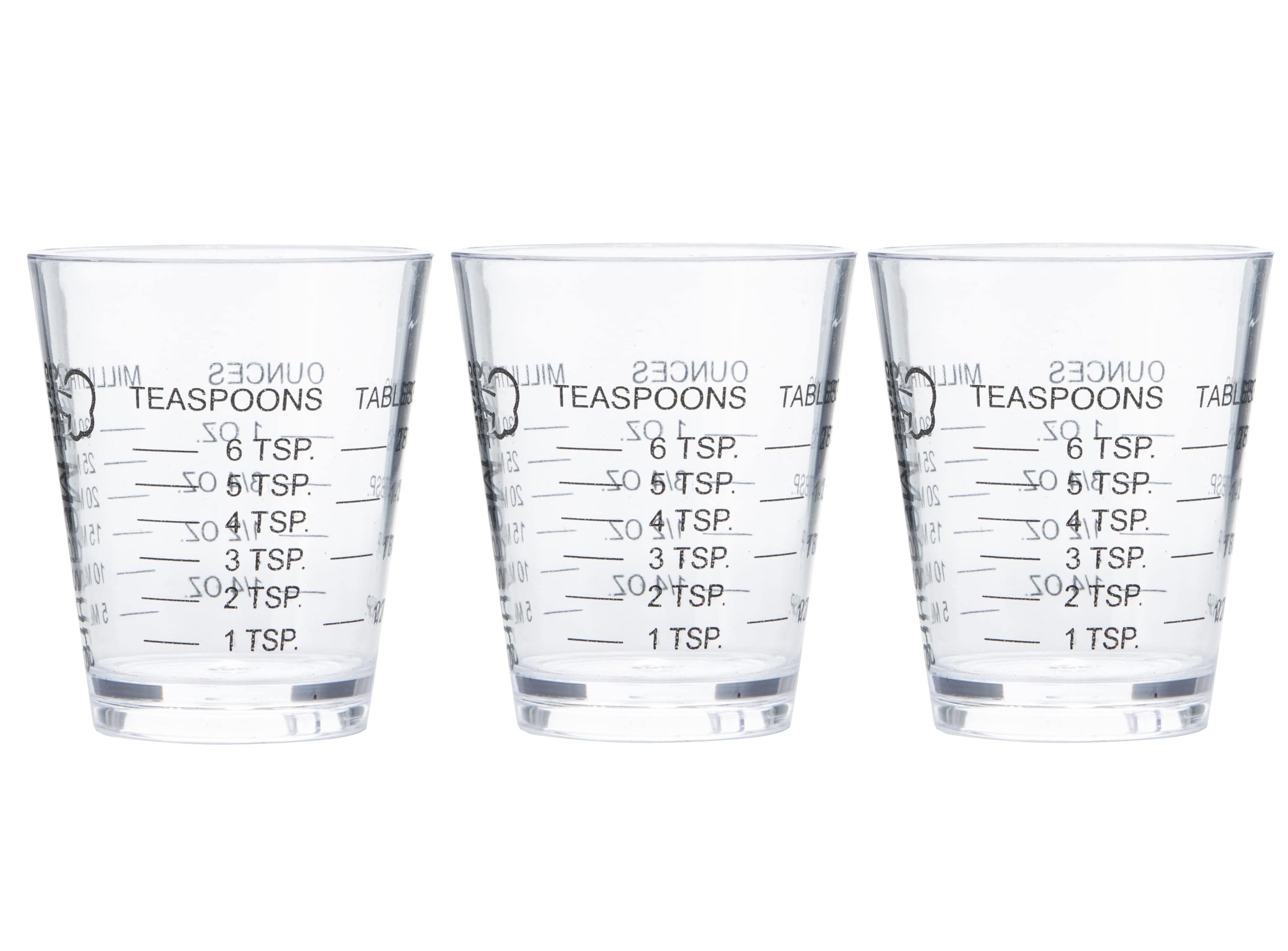 Chef Craft 1oz Plastic Measuring Cup Shot Glass Measurer - Measure in ...