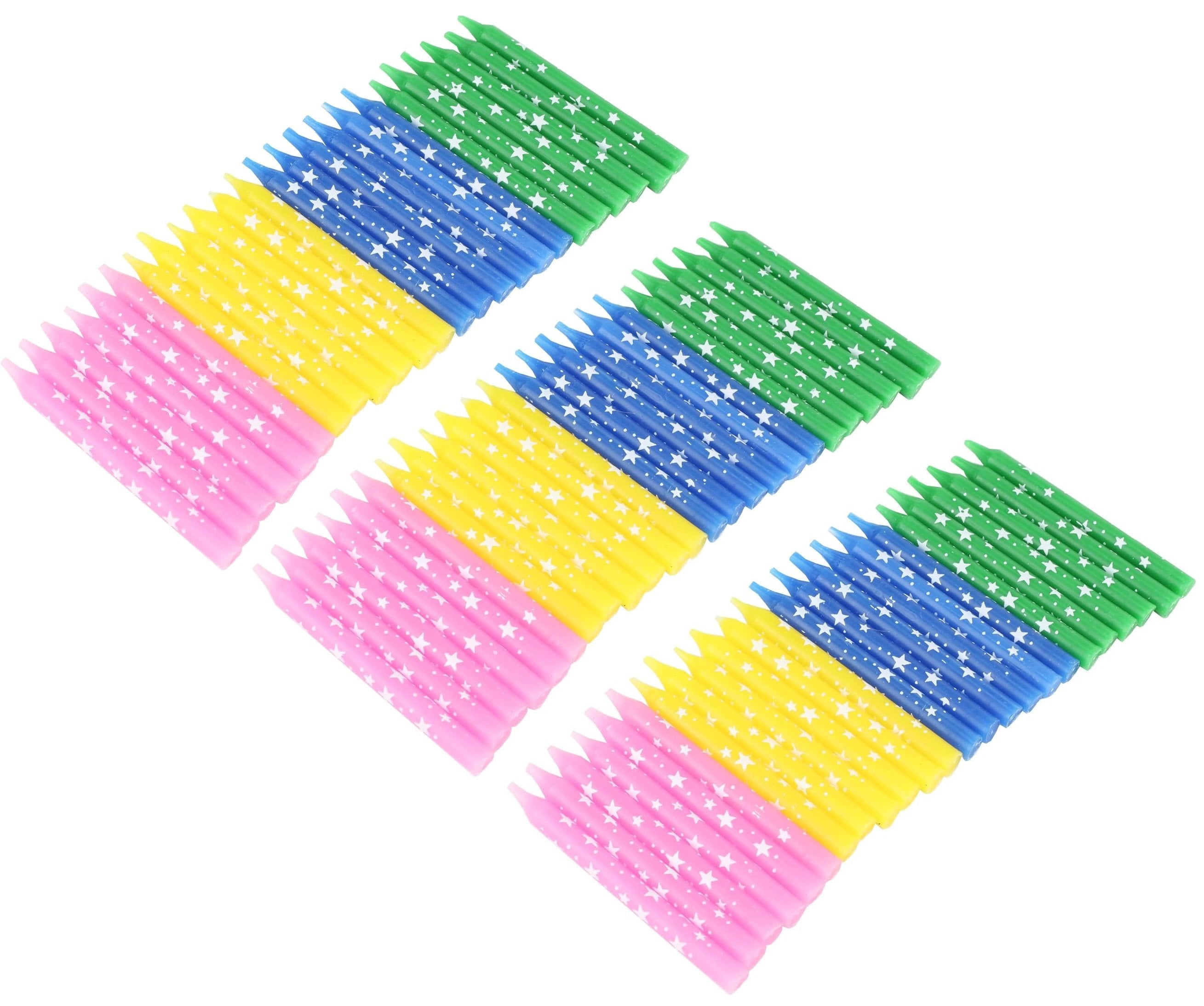 Chef Craft 24pc Assorted Color 2.5 Inch Tall Classic Star Birthday ...