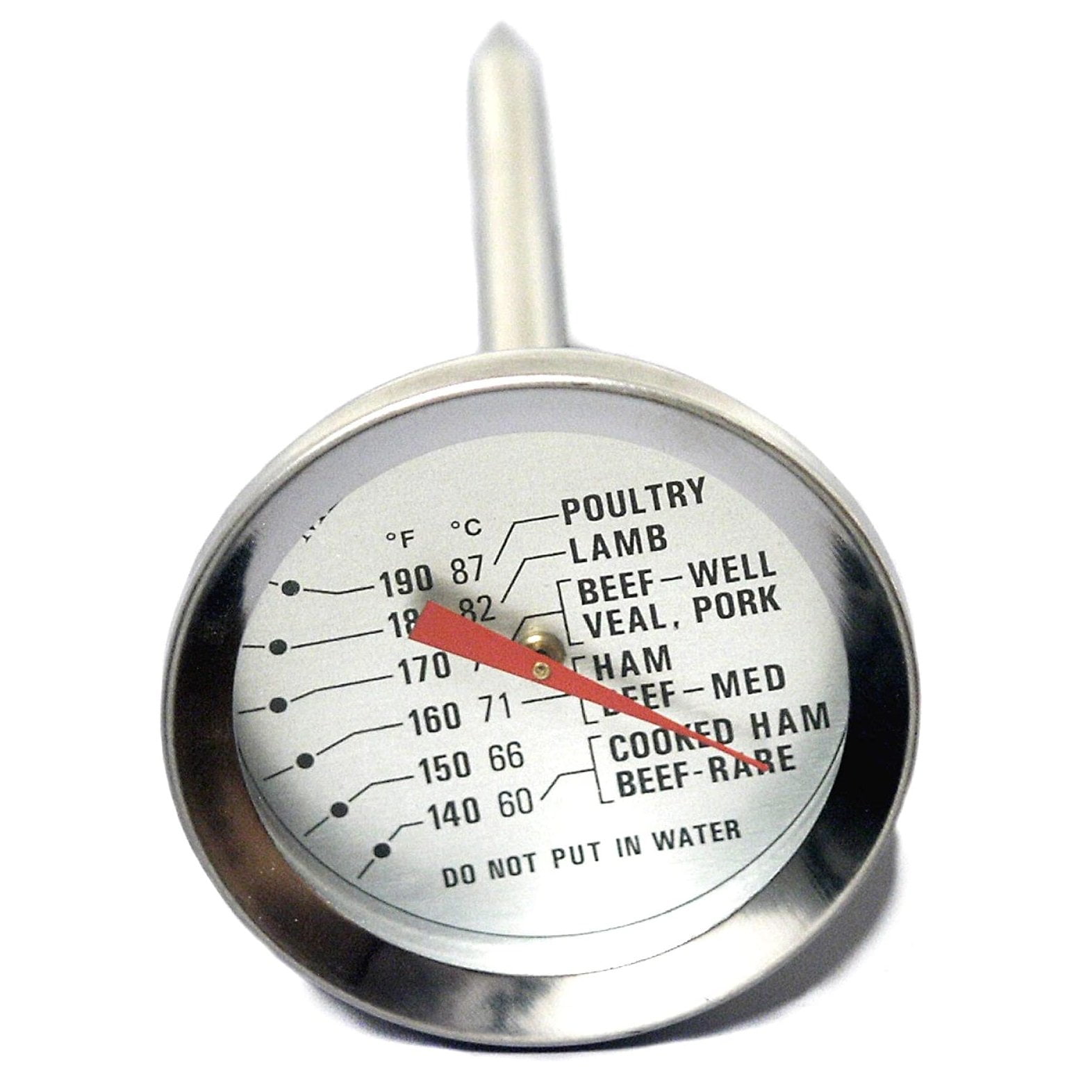 Chef Craft 4.75" Long Stainless Steel Poultry / Meat Thermometer ...