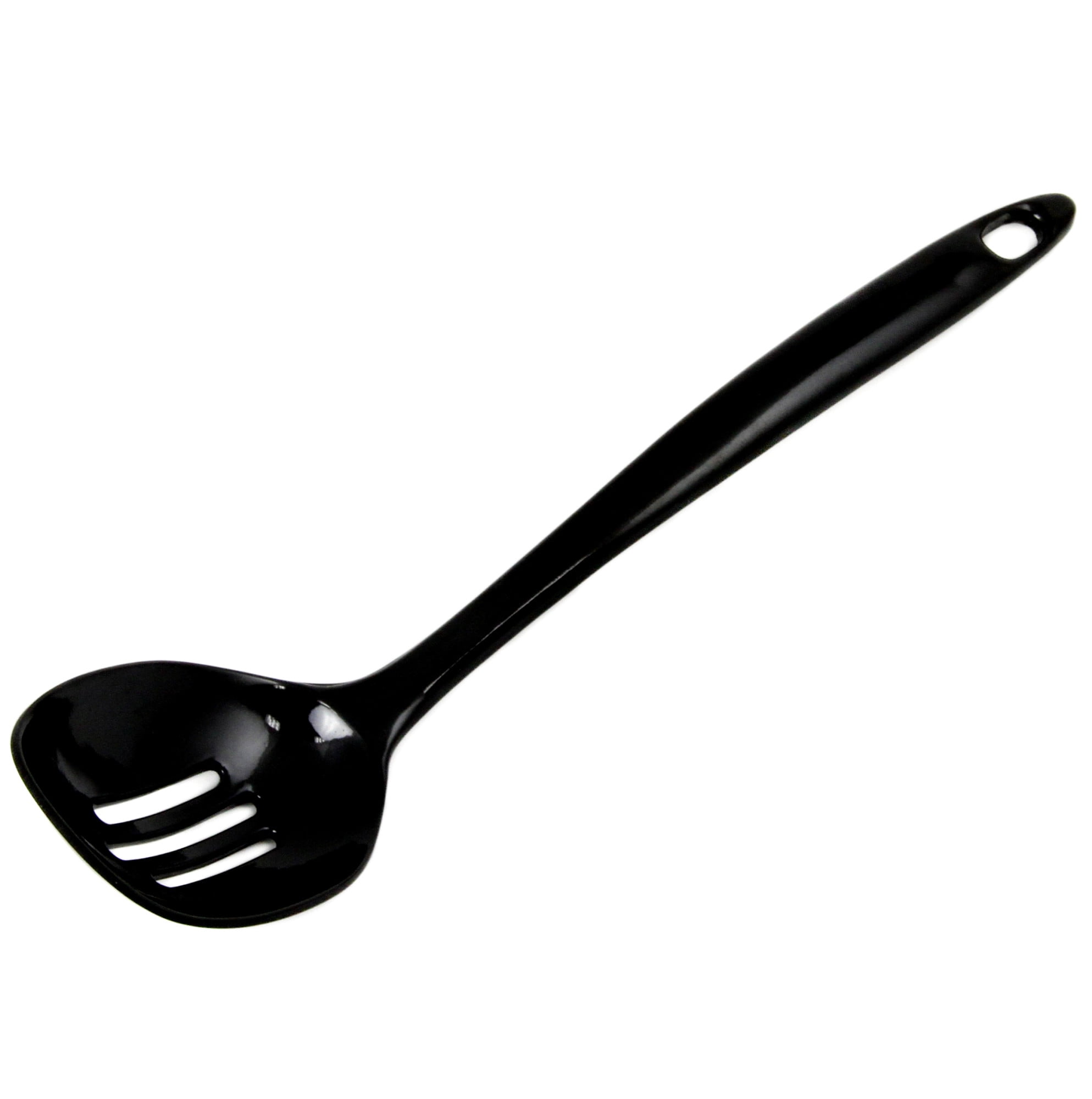 Chef Craft Basic Melamine Slotted Spoon, 11.25 inch, Black - Walmart.com