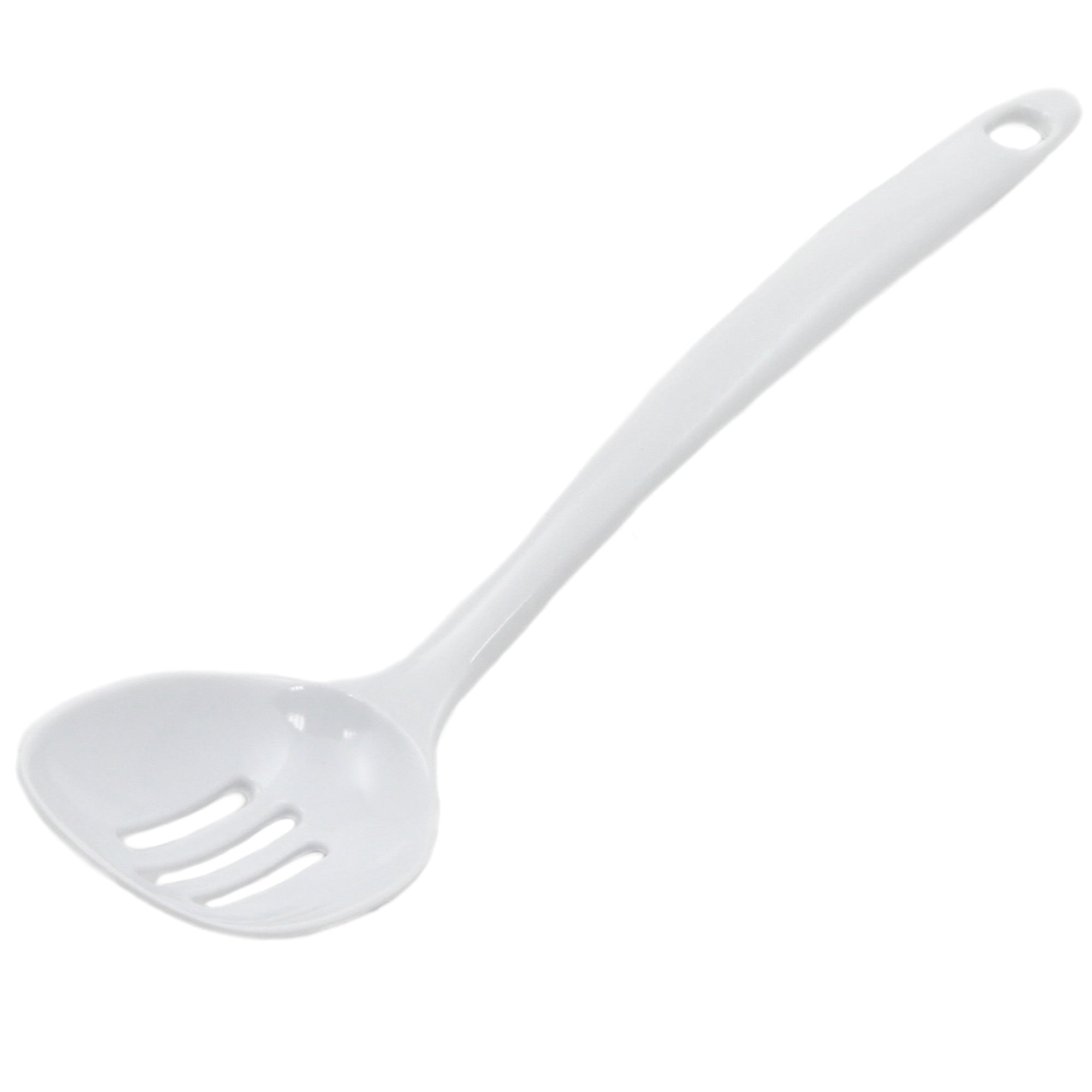 Chef Craft Basic Melamine Slotted Spoon, 11.25 inch, White - Walmart.com