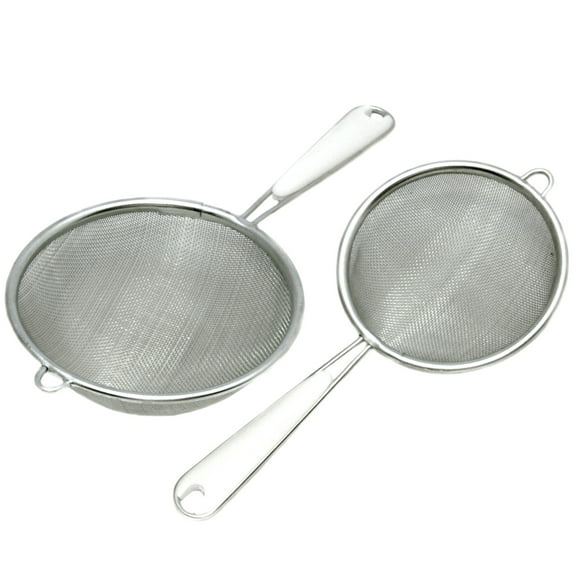 Chef Craft Fine Mesh Strainer Set, 3 and 4 inch, Stainless Steel with ...