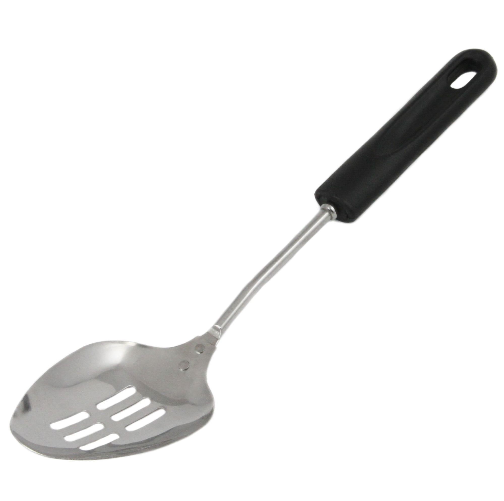 Chef Craft Basic Stainless Steel Slotted Spoon, 11.75 inch, Black ...