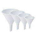 Chef Craft White Plastic Funnel Set, 4 Pieces, 2-5 inches in Diameter ...