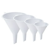 Chef Craft White Plastic Funnel Set, 4 Pieces, 2-5 inches in Diameter ...