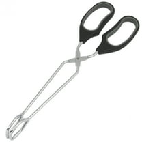 "GoodCook Large Serving 10"" Chrome Plated Kitchen Loop Tongs, Silver ...