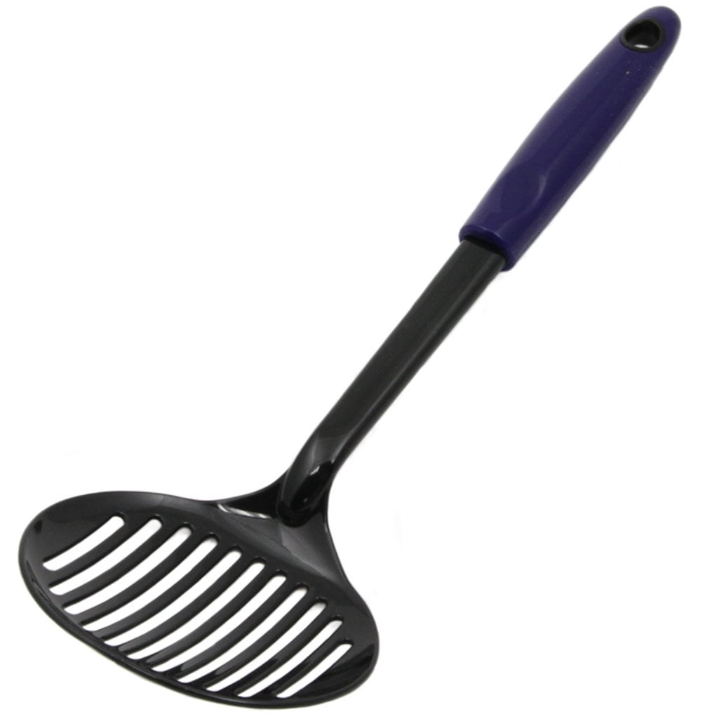 Chef Craft Heat-Resistant Nylon Slotted Strainer Spoon Skimmer - Blue ...
