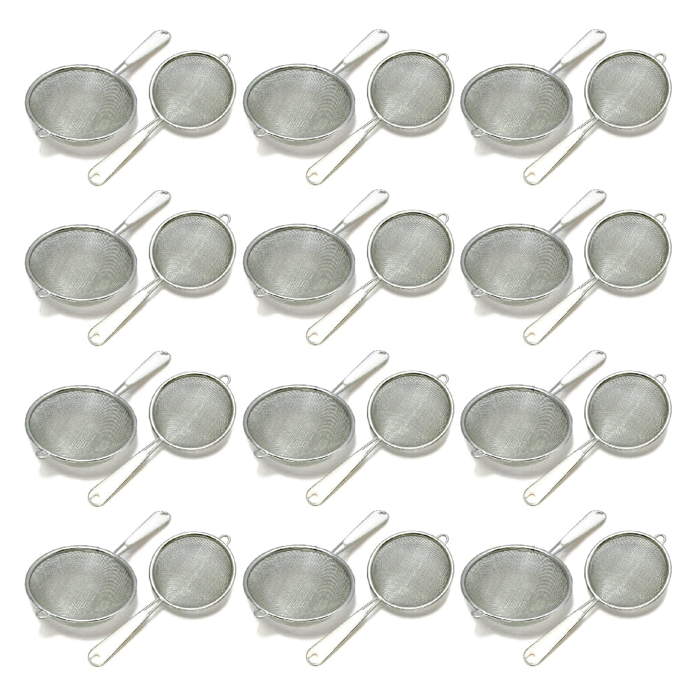Chef Craft Mesh Strainers Stainless Steel 2 Piece Set, 12 Pack ...
