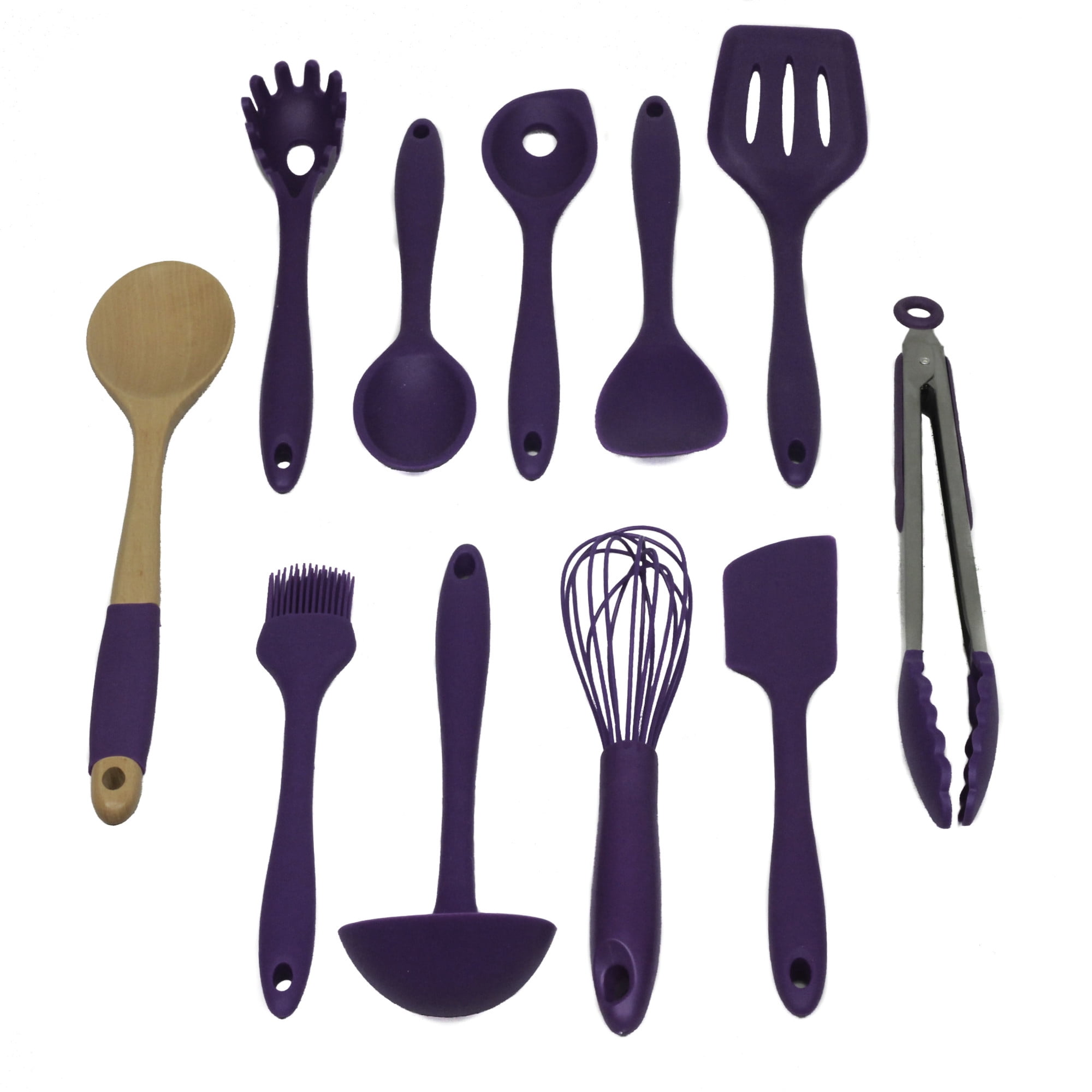 Chef Craft Premium Silicone Kitchen Tool and Utensil Set, 11 Piece Set ...