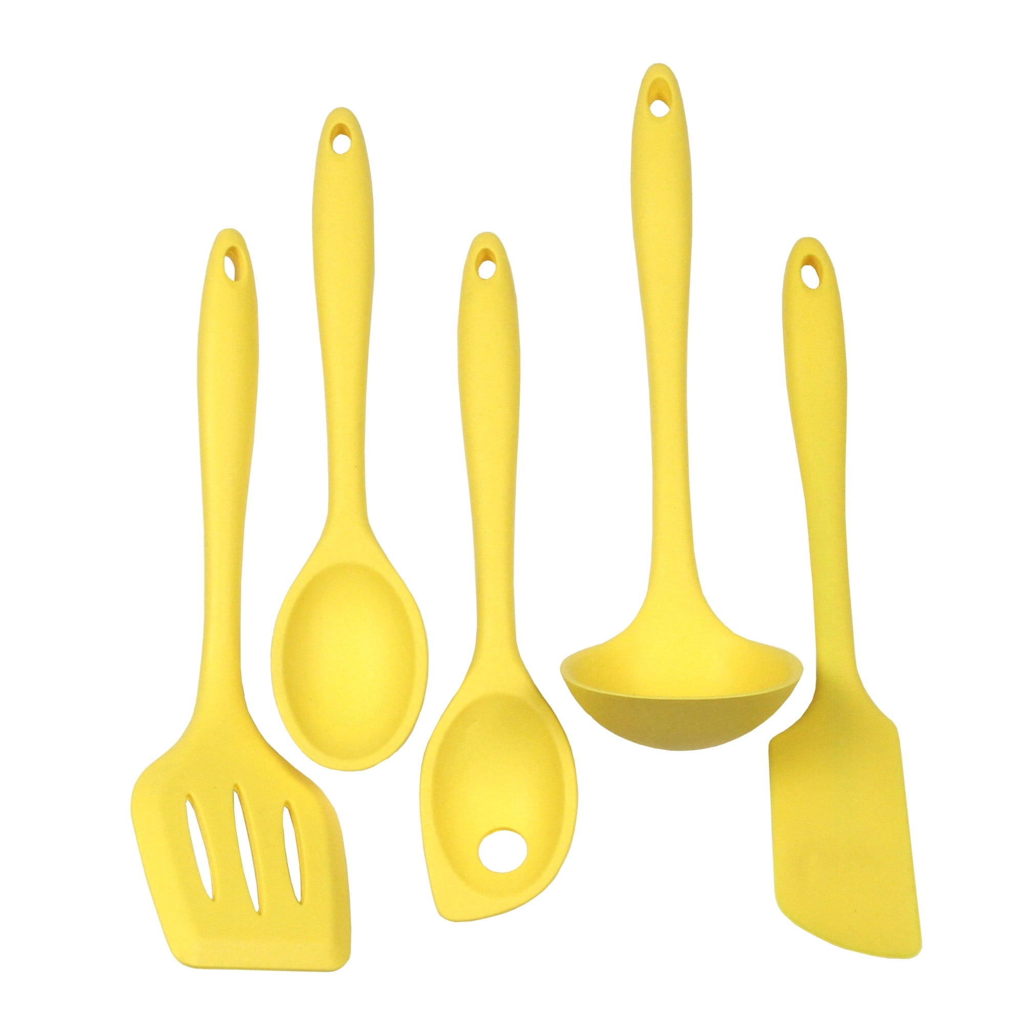 Chef Craft Premium Silicone Kitchen Tool and Utensil Set, 5 Piece Set ...