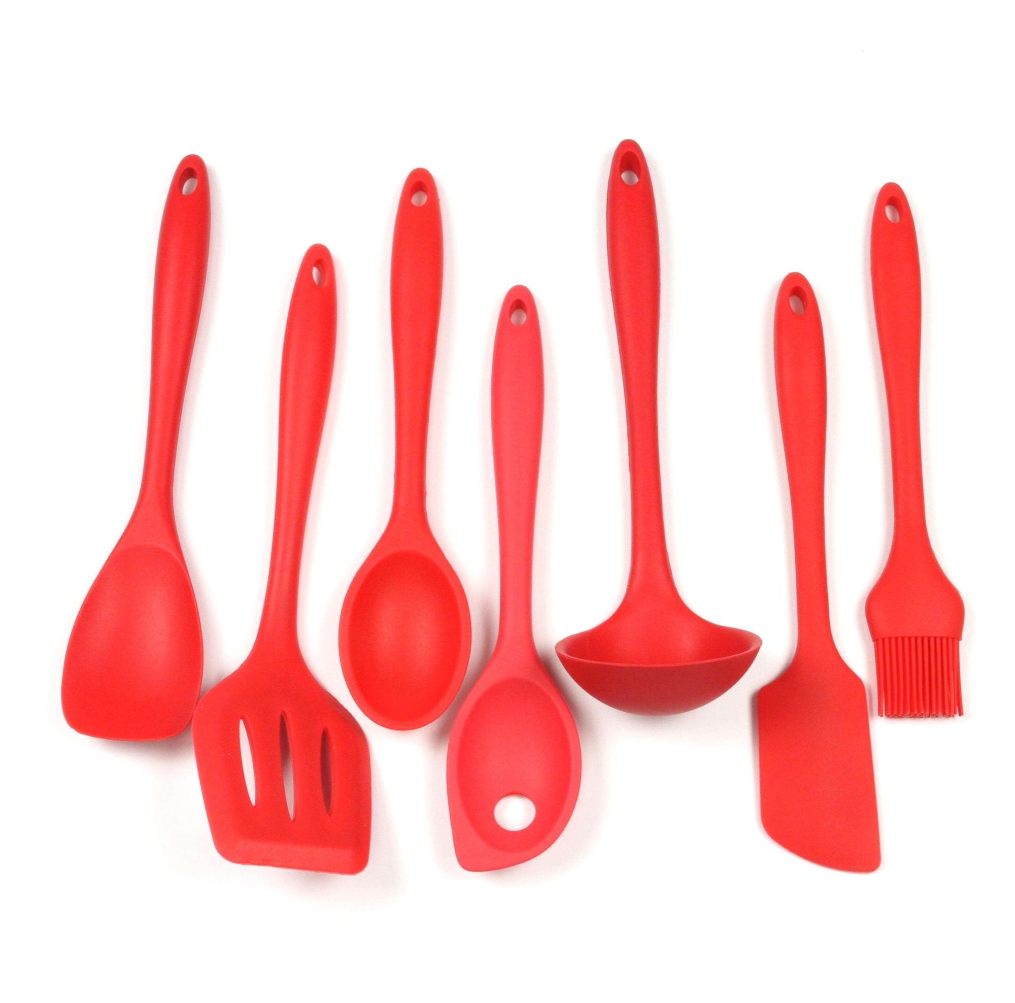 Chef Craft Premium Silicone Kitchen Tool and Utensil Set, 7 Piece Set ...