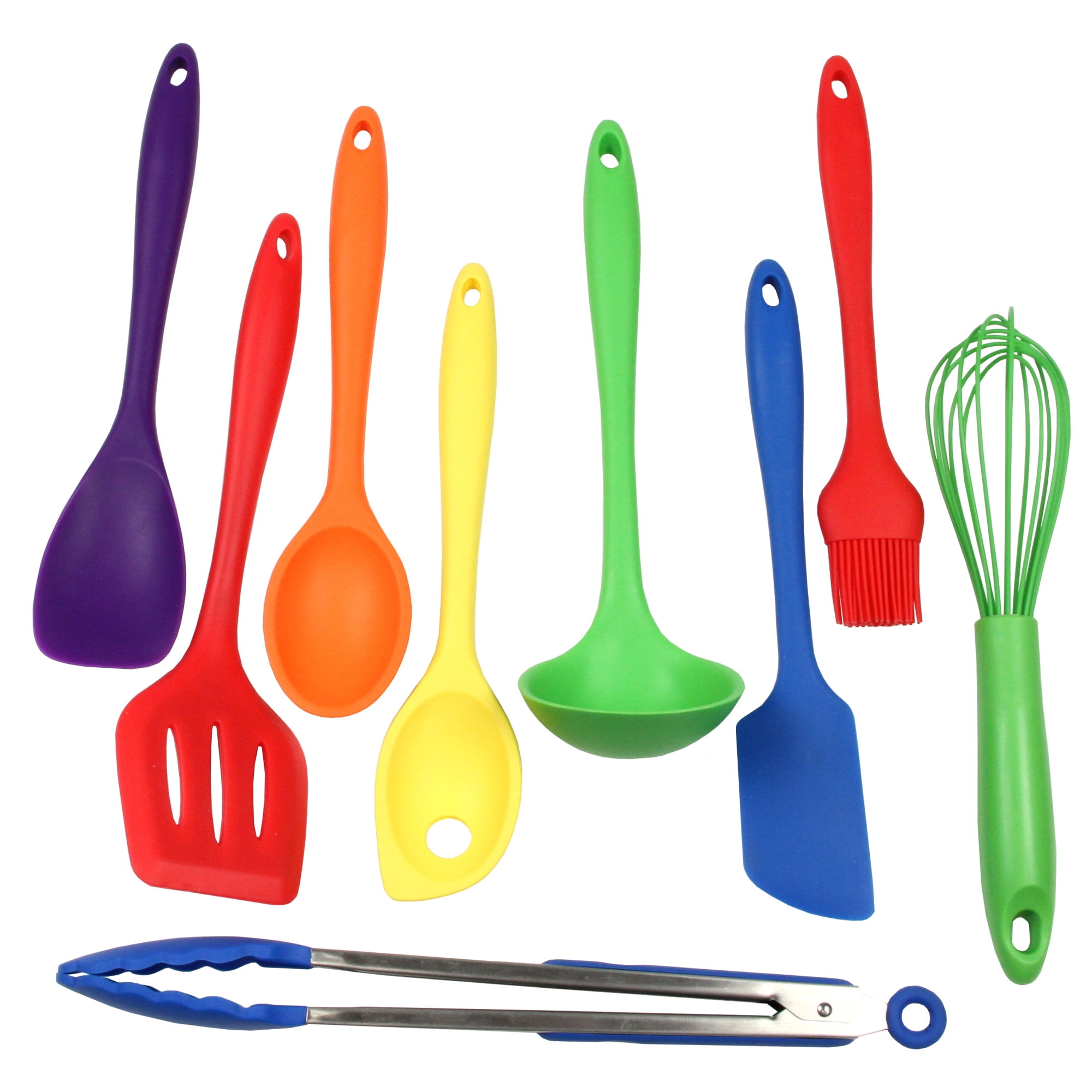 Chef Craft Premium Silicone Kitchen Tool and Utensil Set, 9 Piece Set ...