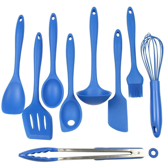 Chef Craft Premium Silicone Kitchen Tool and Utensil Set, 9 Piece Set ...