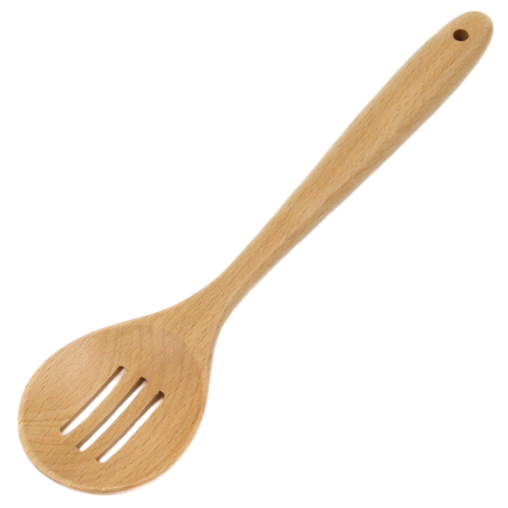 Chef Craft Select Beechwood Slotted Spoon, 12 inches in Length, Natural ...