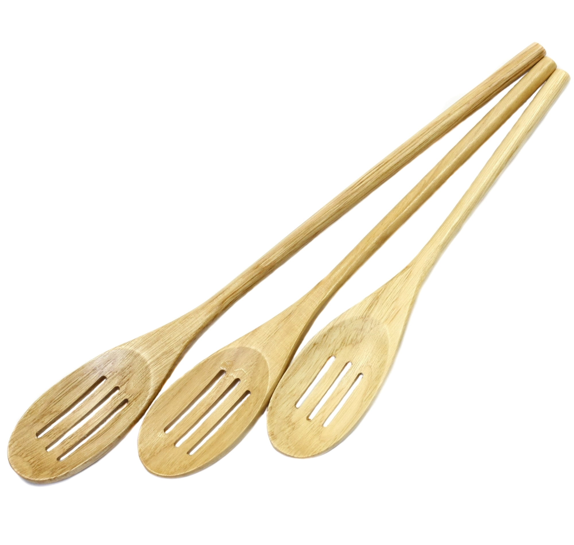 Chef Craft Select Beechwood Slotted Spoon Set, 10, 12, and 14 inch 3 ...