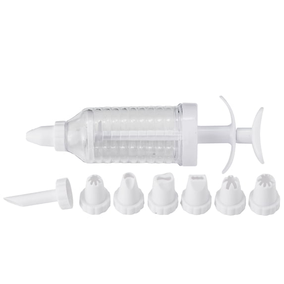 Chef Craft Select Culinary Icing Syringe, 7 inches, 8 Big Tips ...