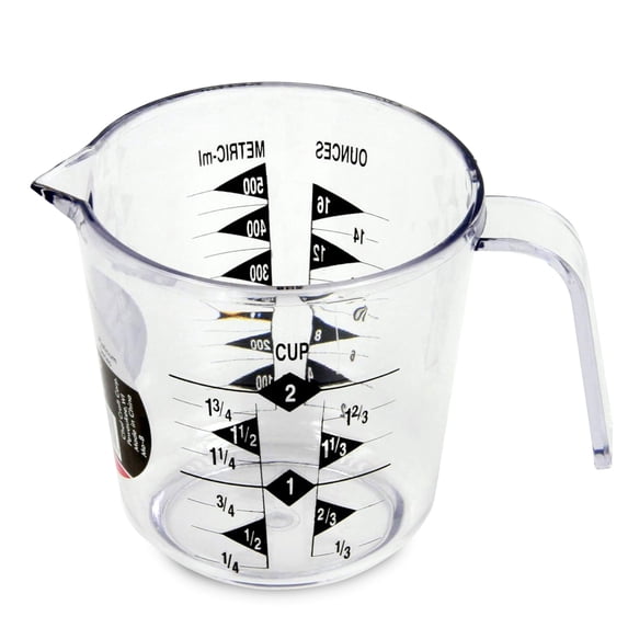 Chef Craft Plastic Measuring Cup, 2 Cup Capacity, Clear, BPA-Free ...