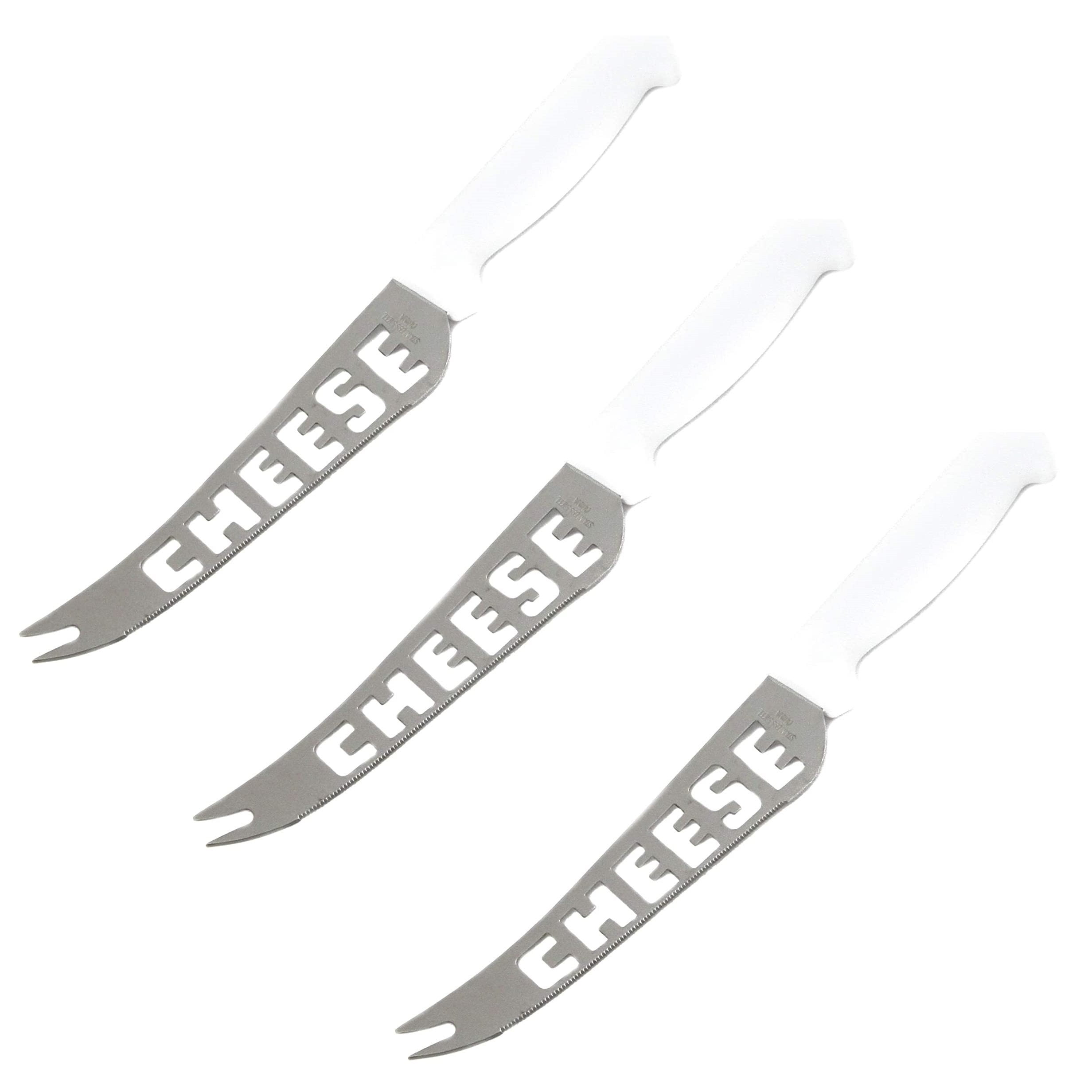 Chef Craft Serrated Stainless Steel Blade Cheese Knife with Pronged ...