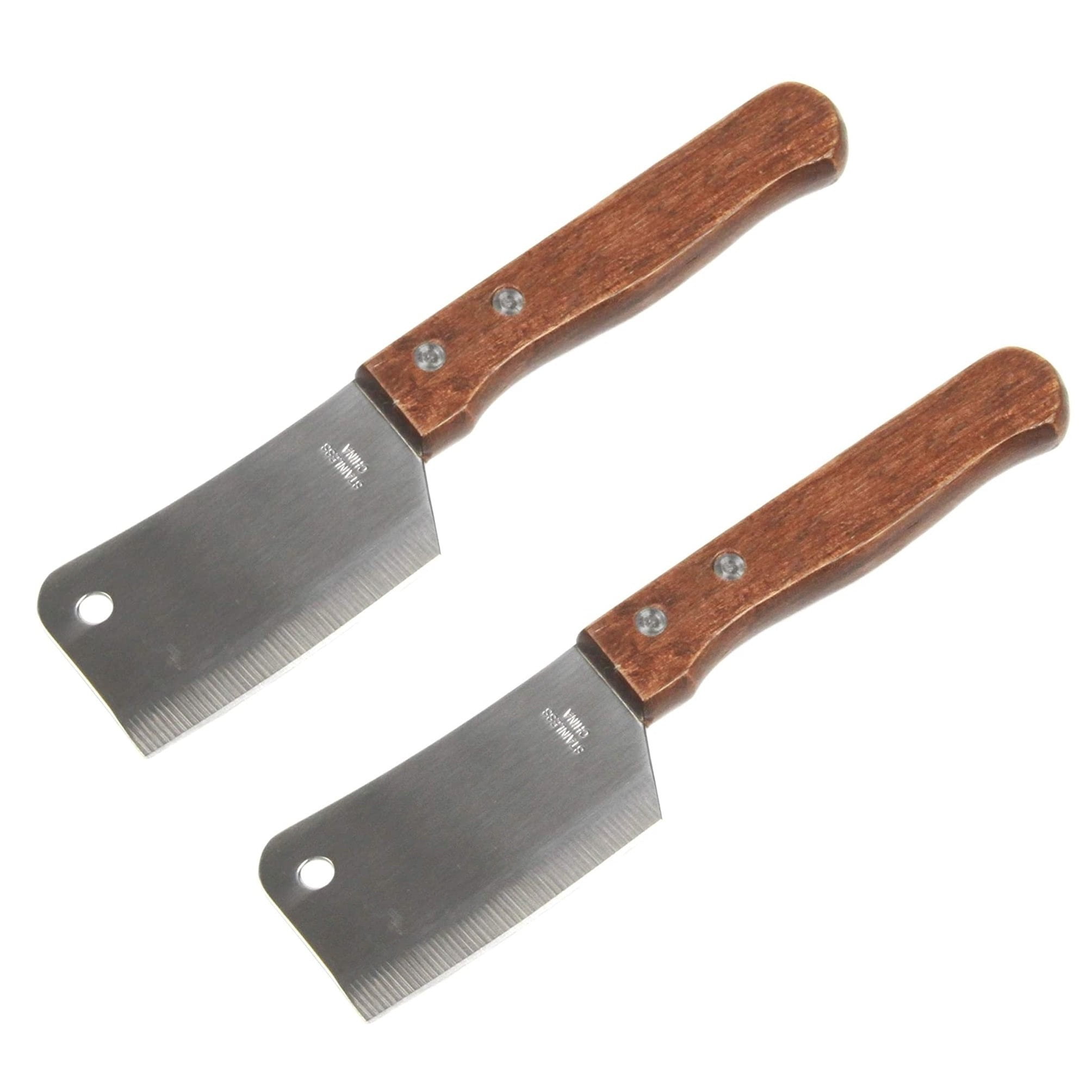 Chef Craft Set of 2, Cleaver Style Mini Chopping Knives, Stainless ...