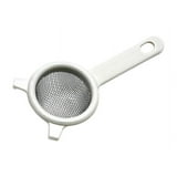 Chef Craft Silver/White Plastic/Stainless Steel Mesh Strainer w/Handle ...